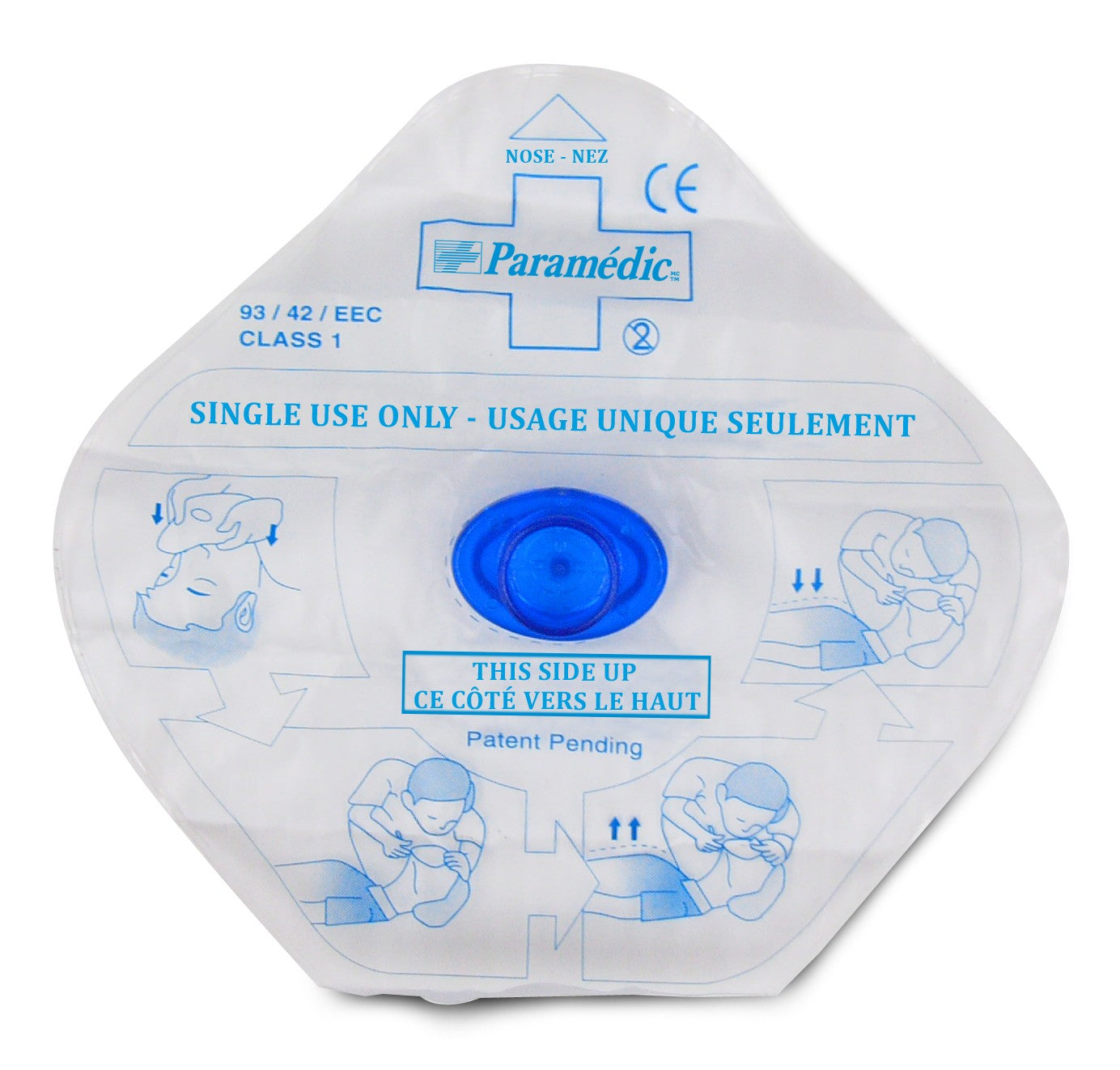 Masque de réanimation jetable RCR avc valve antiretour - CPR mask ...